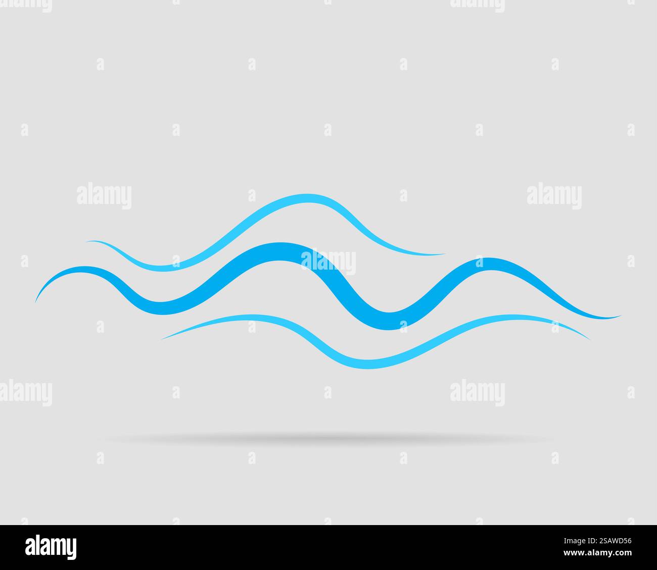 Waves vector design. Water wave icon. Wavy lines isolated Stock Vector ...