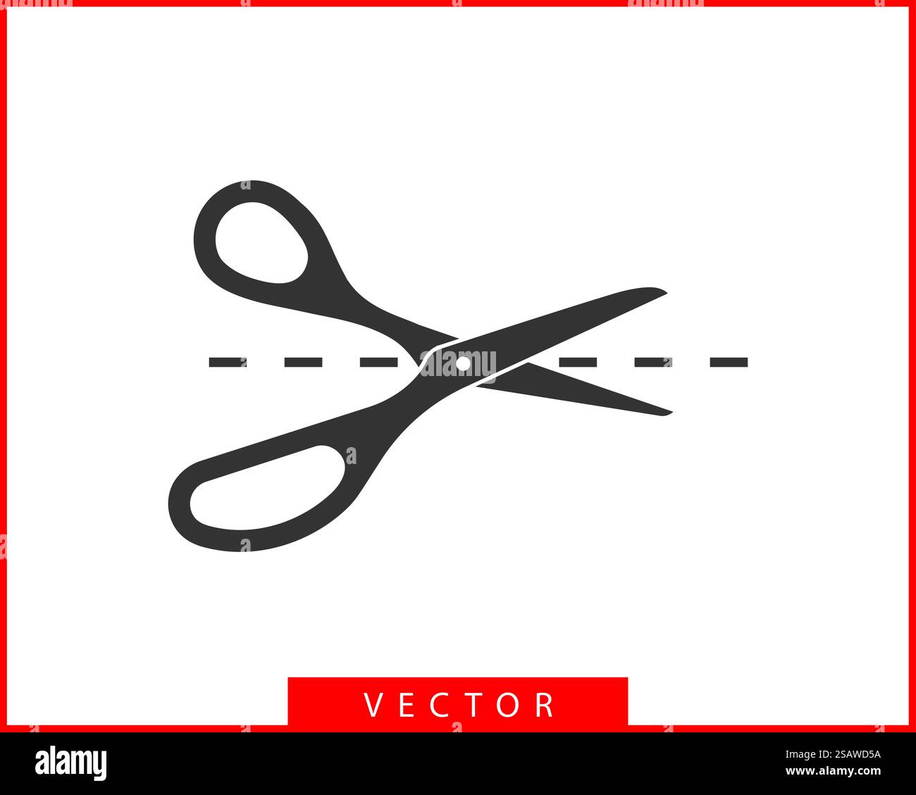 Scissor icon. Scissors cut vector design element or logo template ...