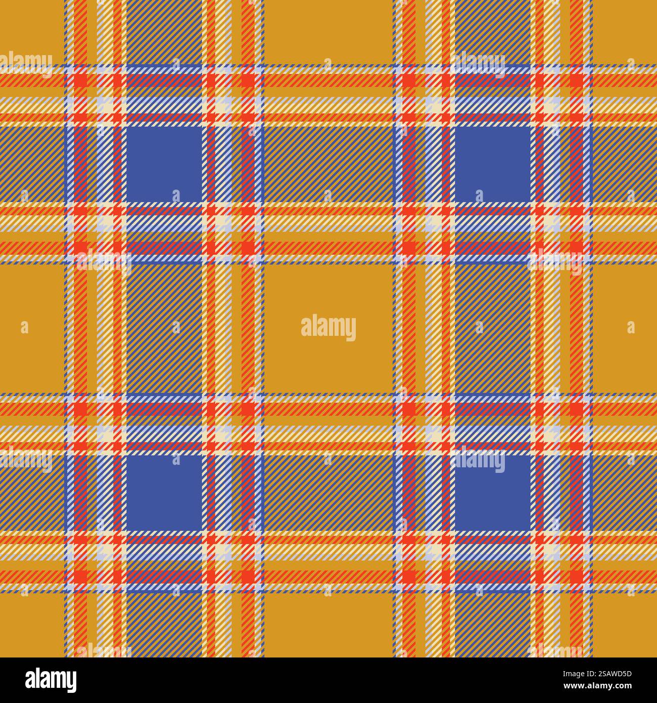 Plaid seamless pattern in orange. Check fabric texture. Vector textile ...
