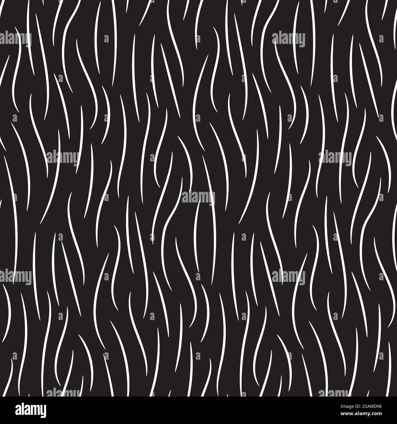 Fur texture wild animal skin black white seamless pattern. Vector ...