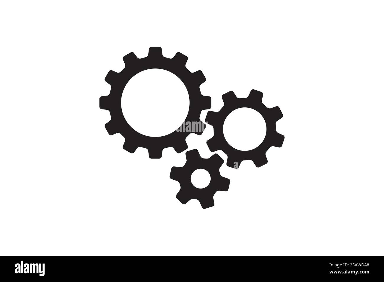 Setting icon vector with work cog gear element. Cogweel mechanism symbol for engine concept or ...