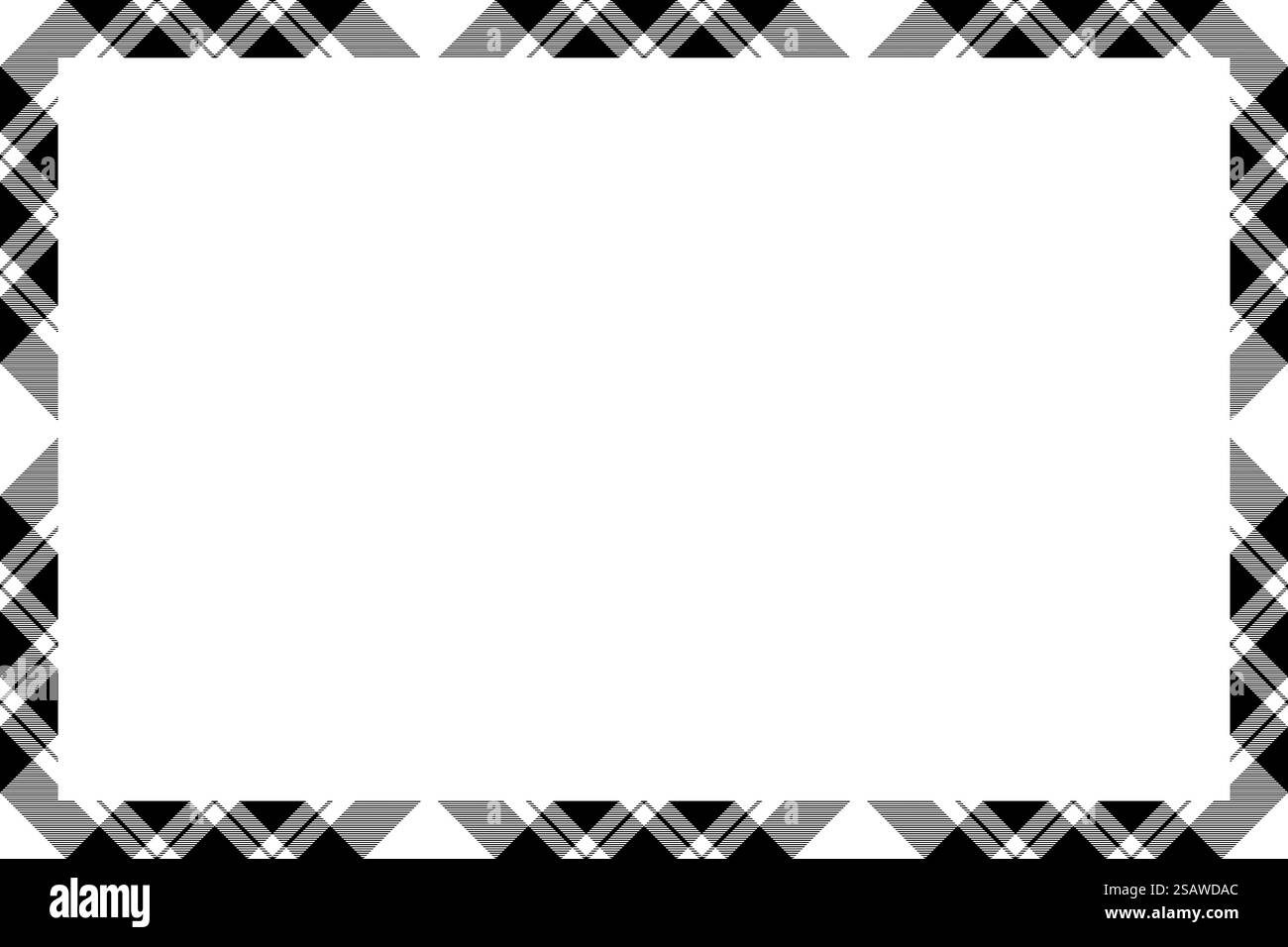 Border frame vector vintage background. Plaid pattern fabric texture ...