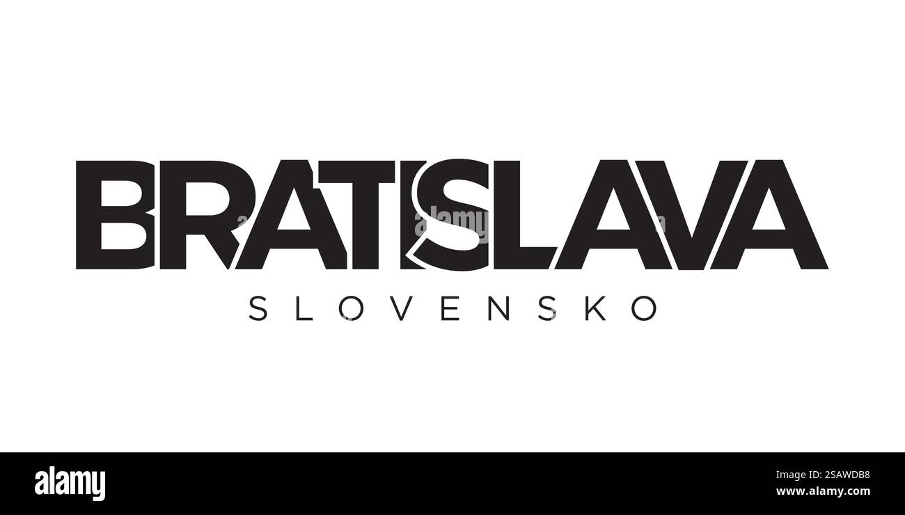 Bratislava in the Slovakia emblem for print and web. Design features ...