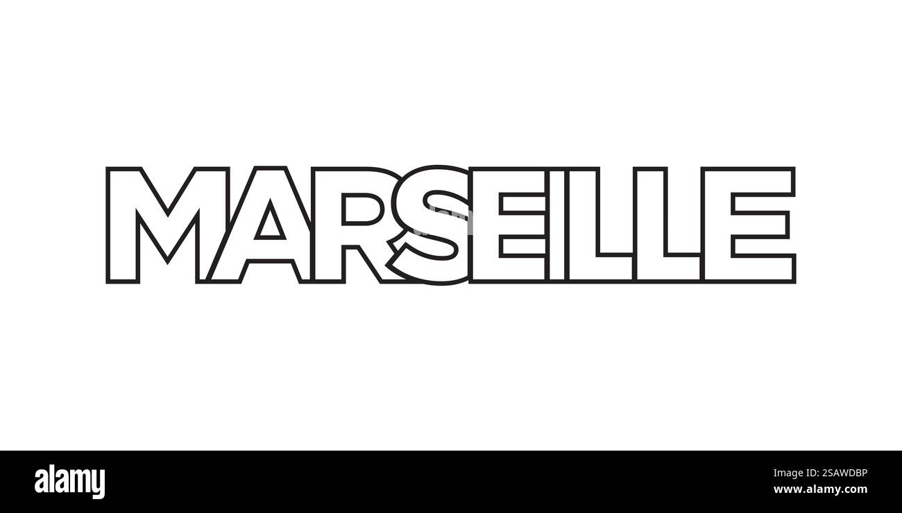 Marseille in the France emblem for print and web. Design features ...