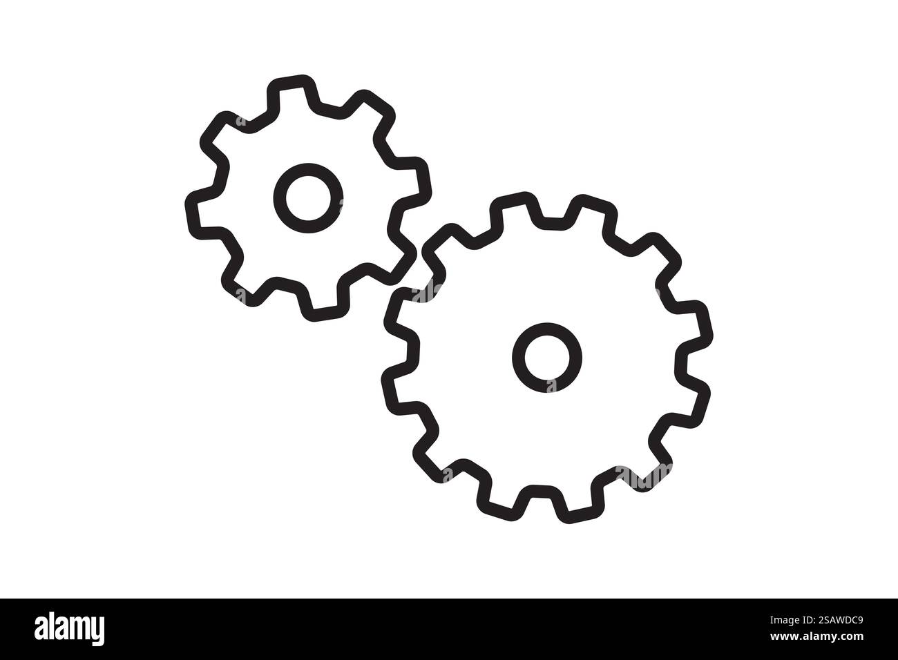 Setting icon vector with work cog gear element. Cogweel mechanism symbol for engine concept or ...