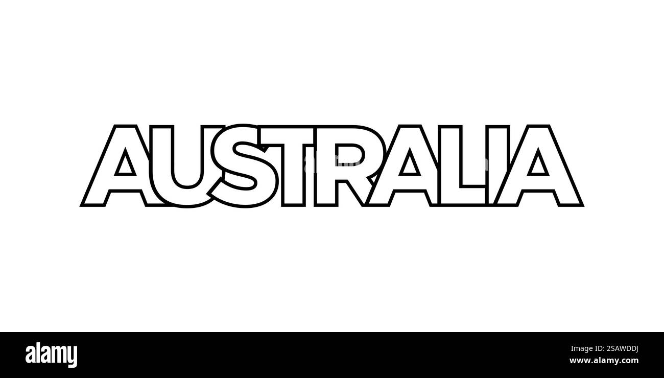 Australia emblem for print and web. Design features geometric style ...
