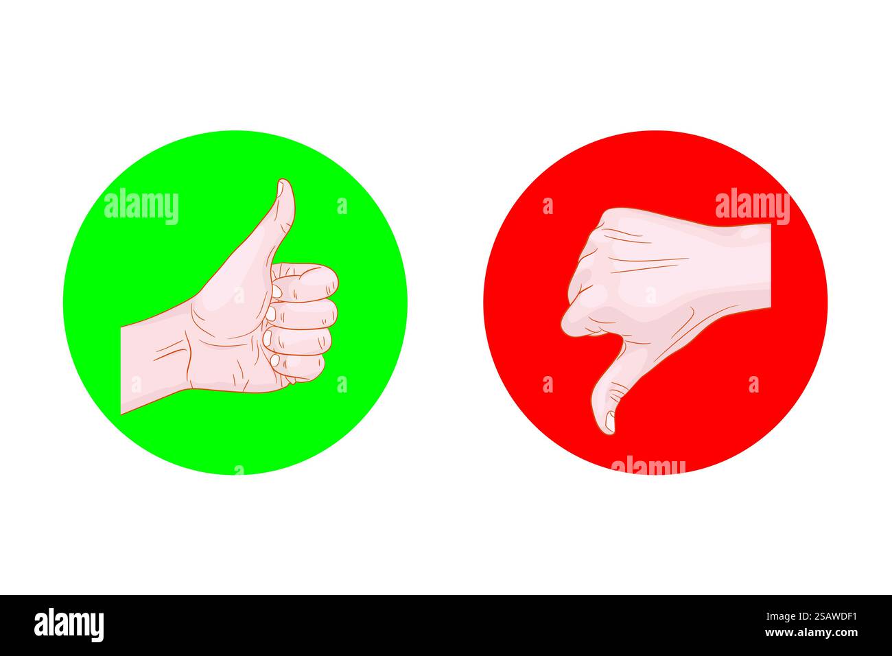 thumb up thumb down round icons vector illustration. thumb up thumb ...
