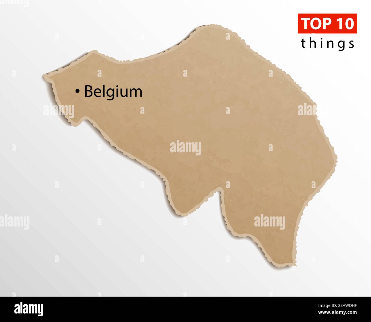 Belgium map on craft paper texture. Template for infographics. Creative ...