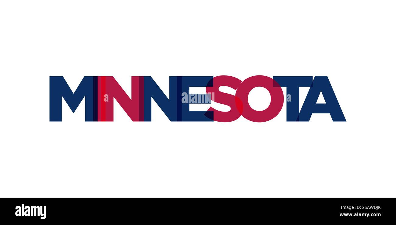 Minnesota, USA typography slogan design. America logo with graphic city ...