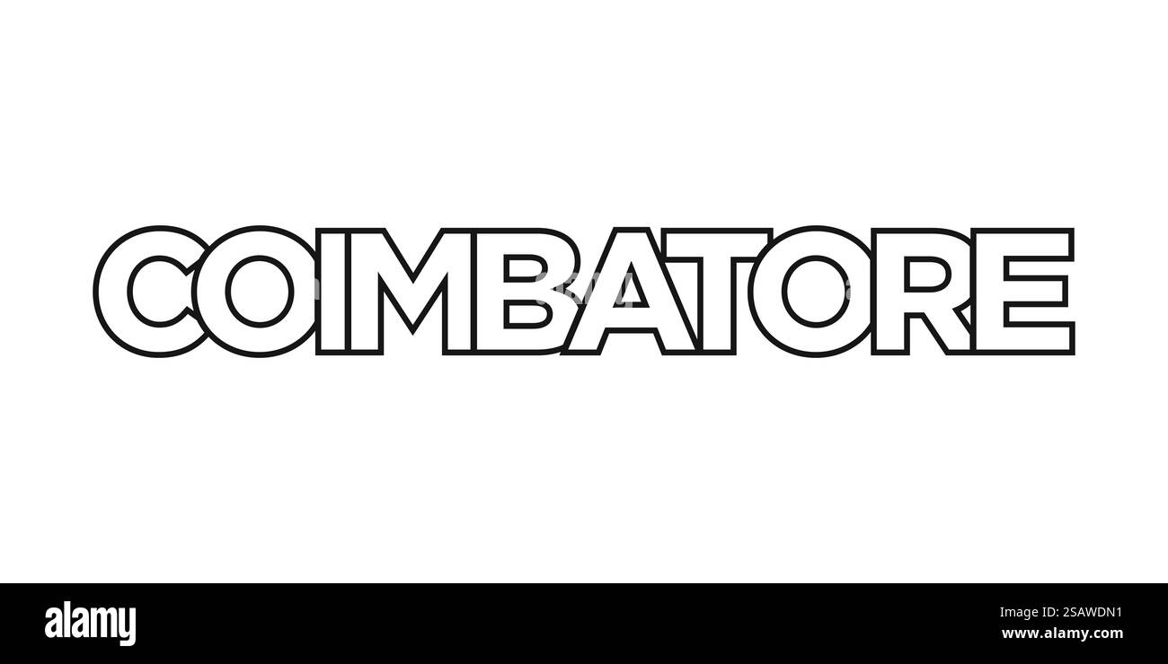 Coimbatore in the India emblem for print and web. Design features ...