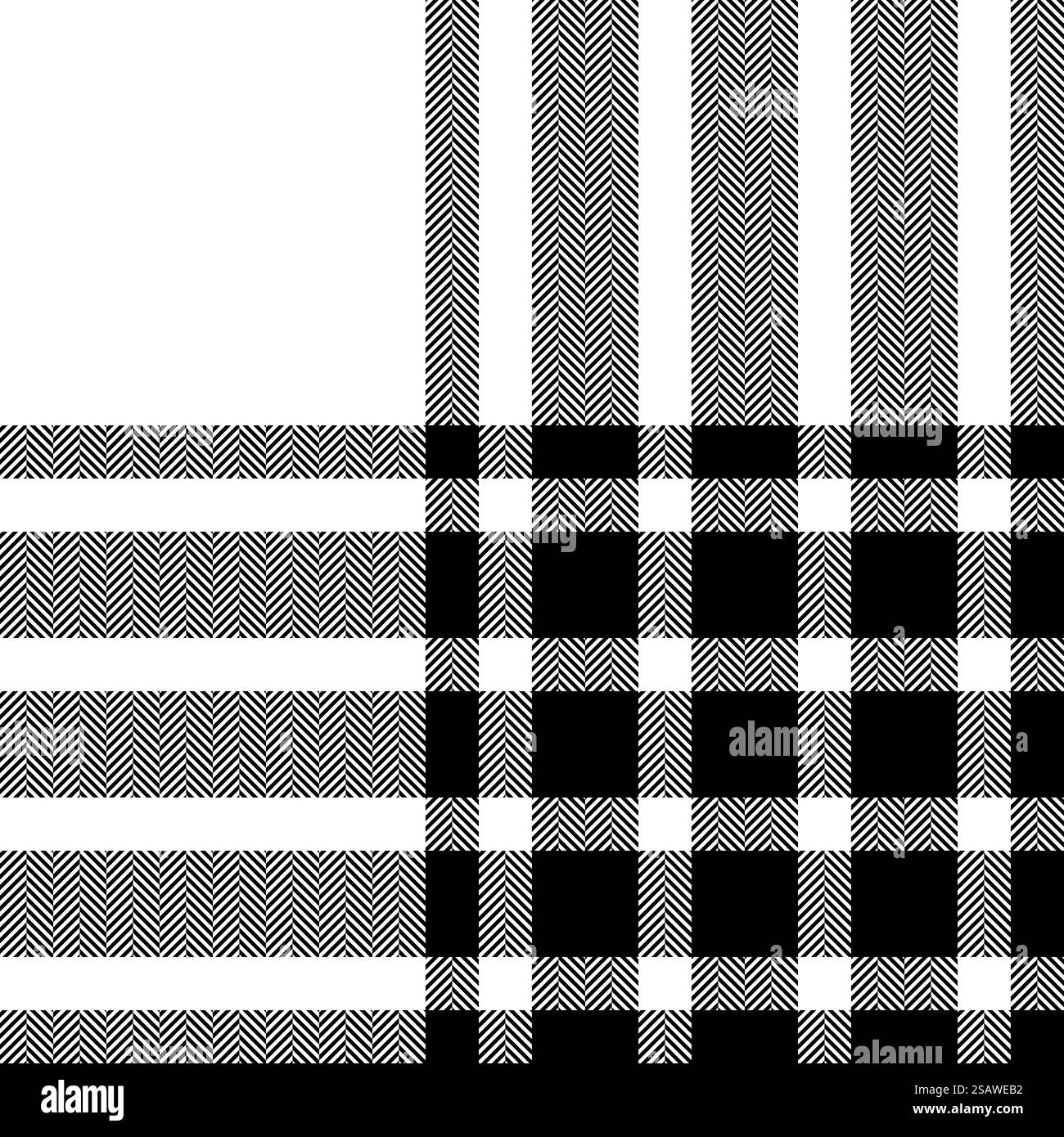 Plaid check pattern black white. Seamless fabric texture. Tartan ...