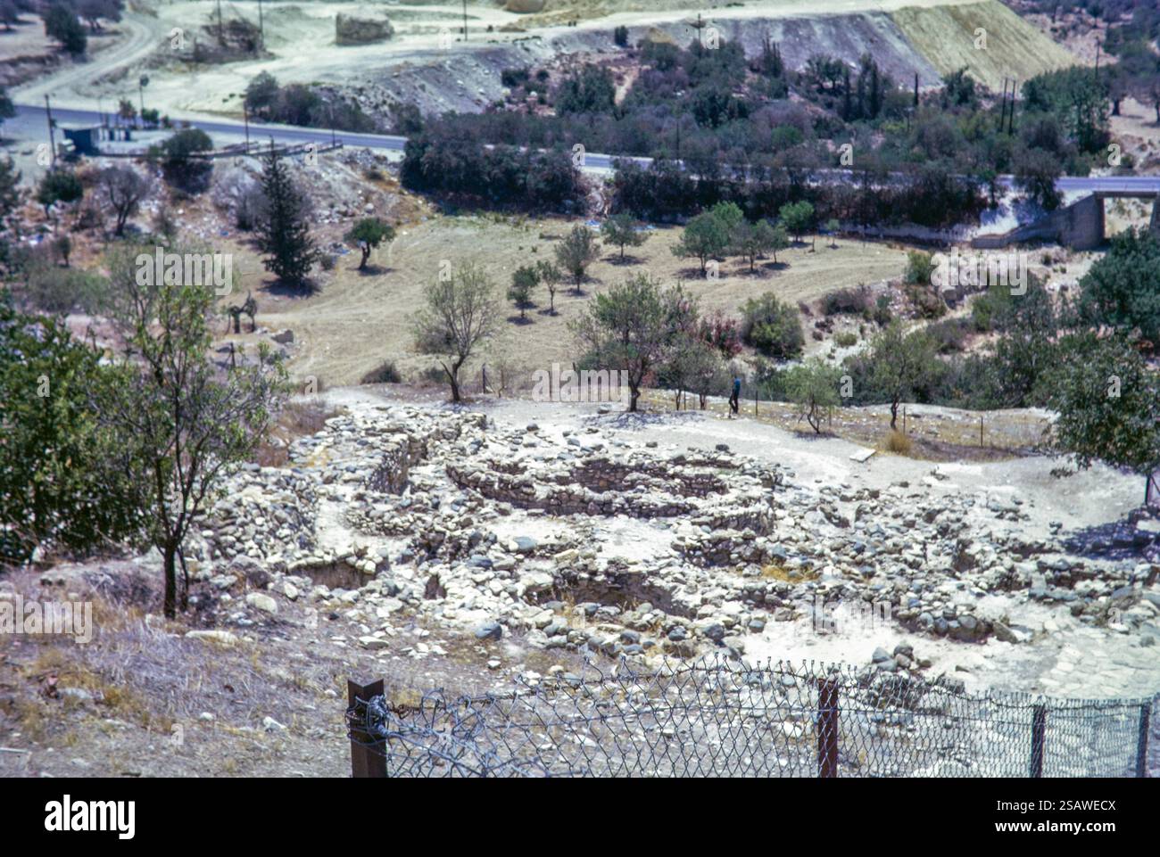 Ruins of buildings at Neolithic settlement of Choirokoitia, Cyprus ...