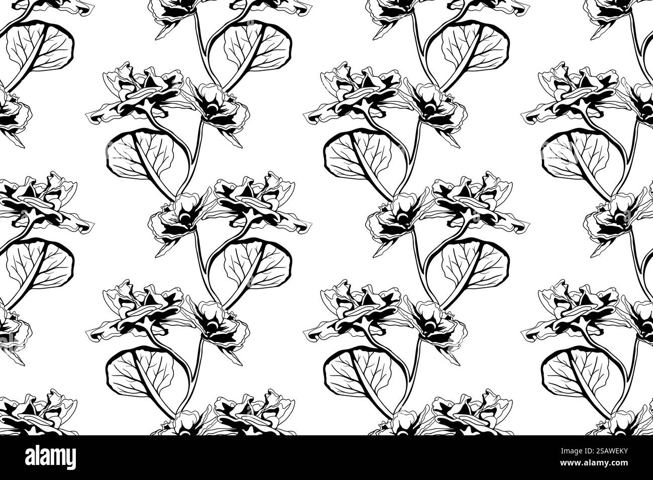 Floral pattern seamless background. Foliage and flower wallpaper design ...