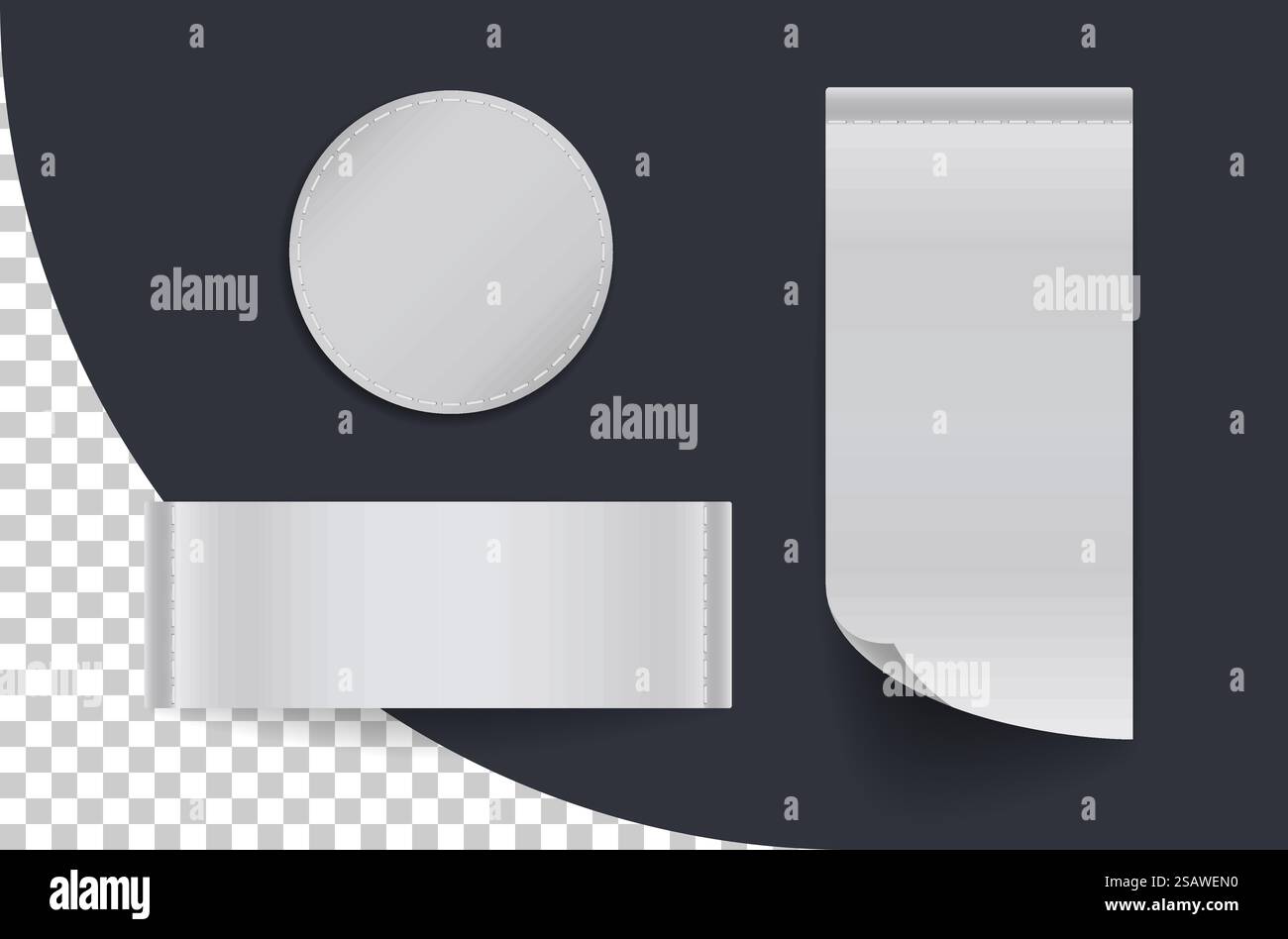 Set of different textile tags. Collection labels for clothes. Vector ...