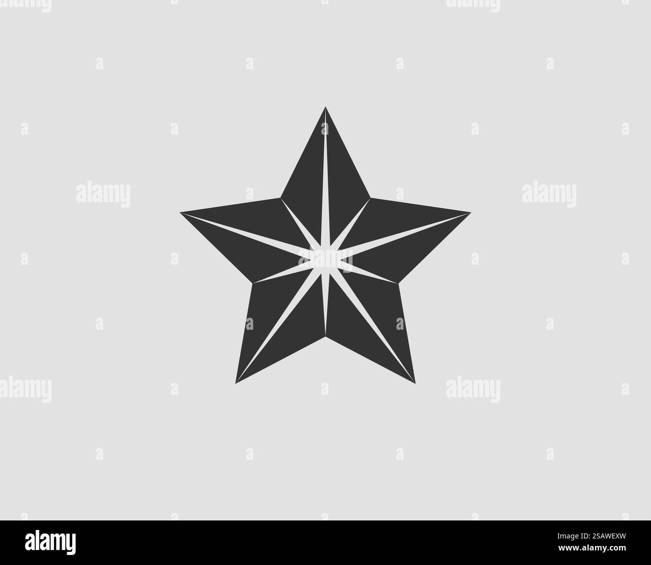 Star icon on white Black and White Stock Photos & Images - Alamy