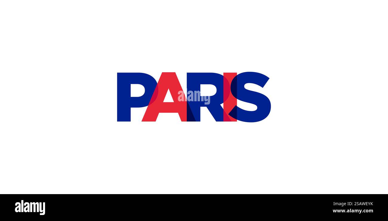 Paris in the France emblem for print and web. Design features geometric ...