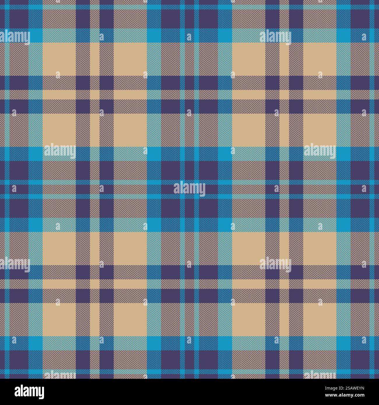 Plaid seamless pattern in blue. Check fabric texture. Vector textile ...