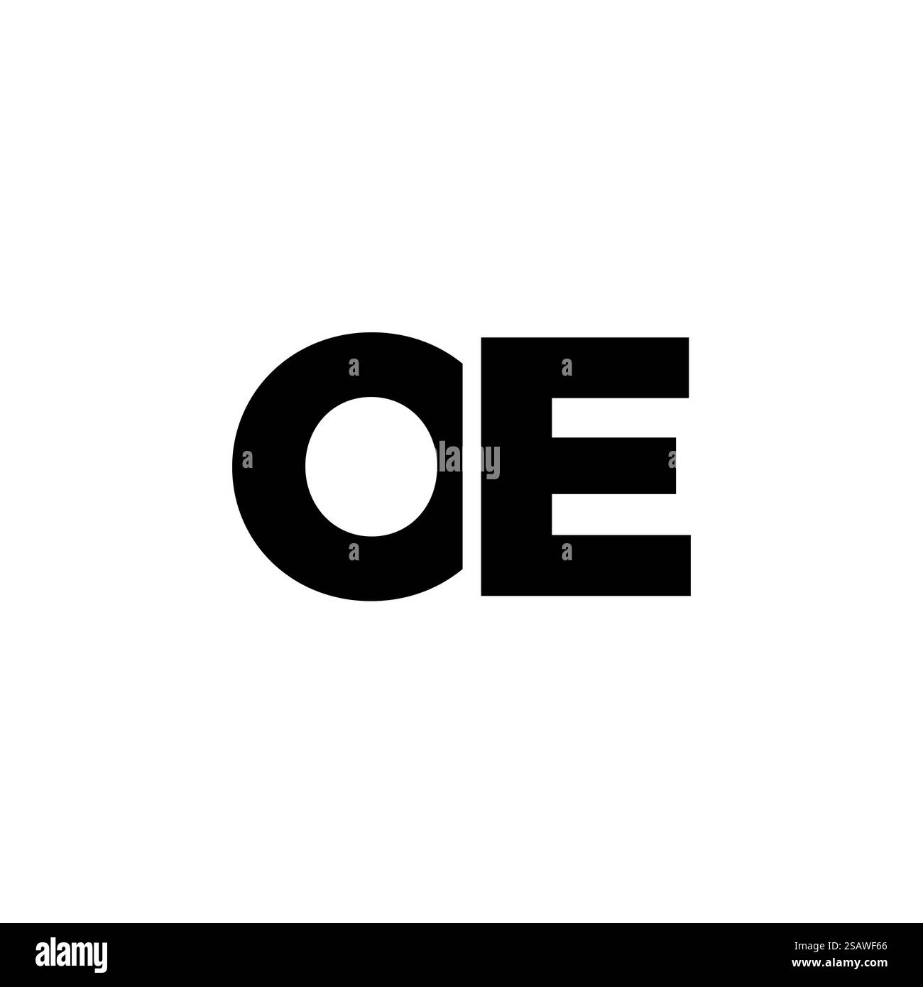 Trendy letter O and E, OE logo design template. Minimal monogram ...