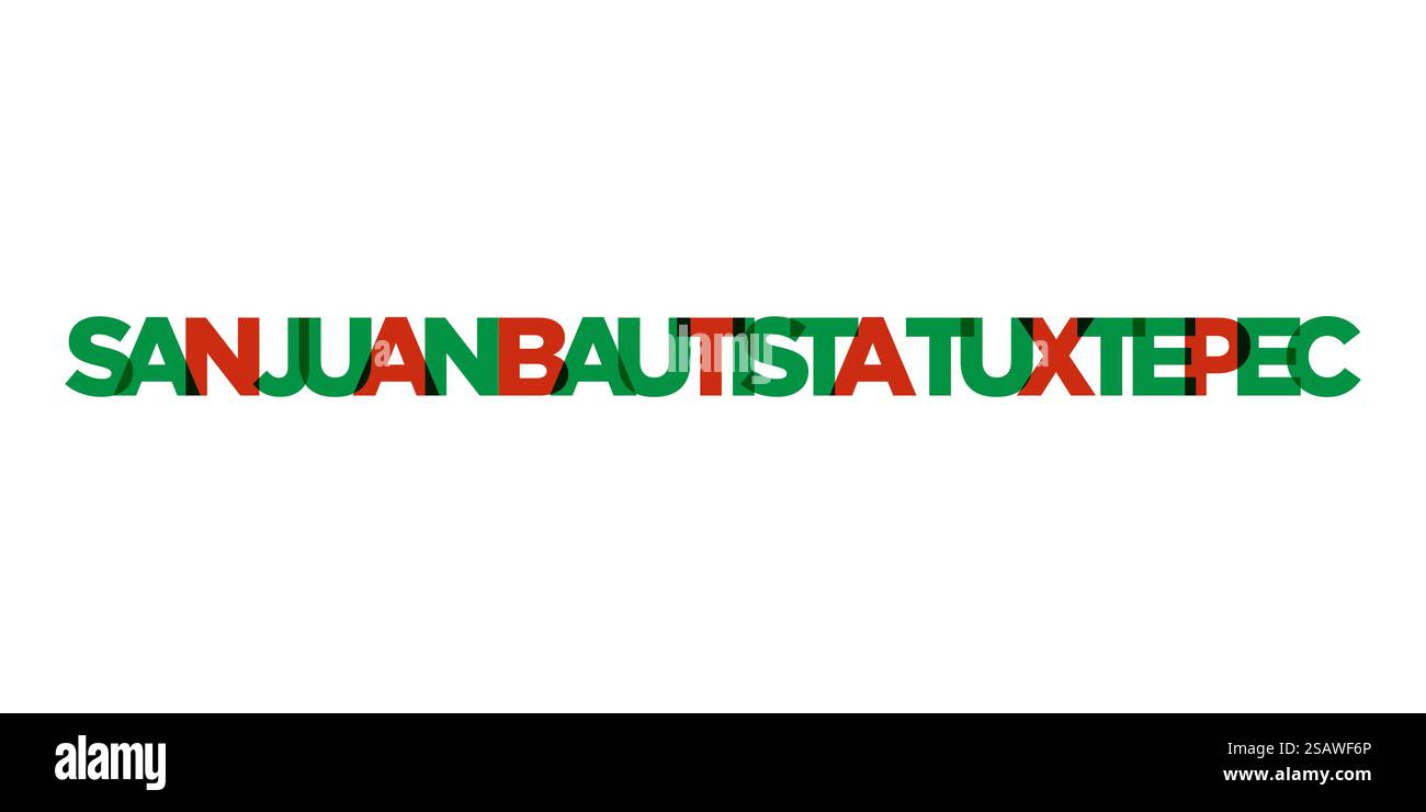 San Juan Bautista Tuxtepec in the Mexico emblem for print and web ...