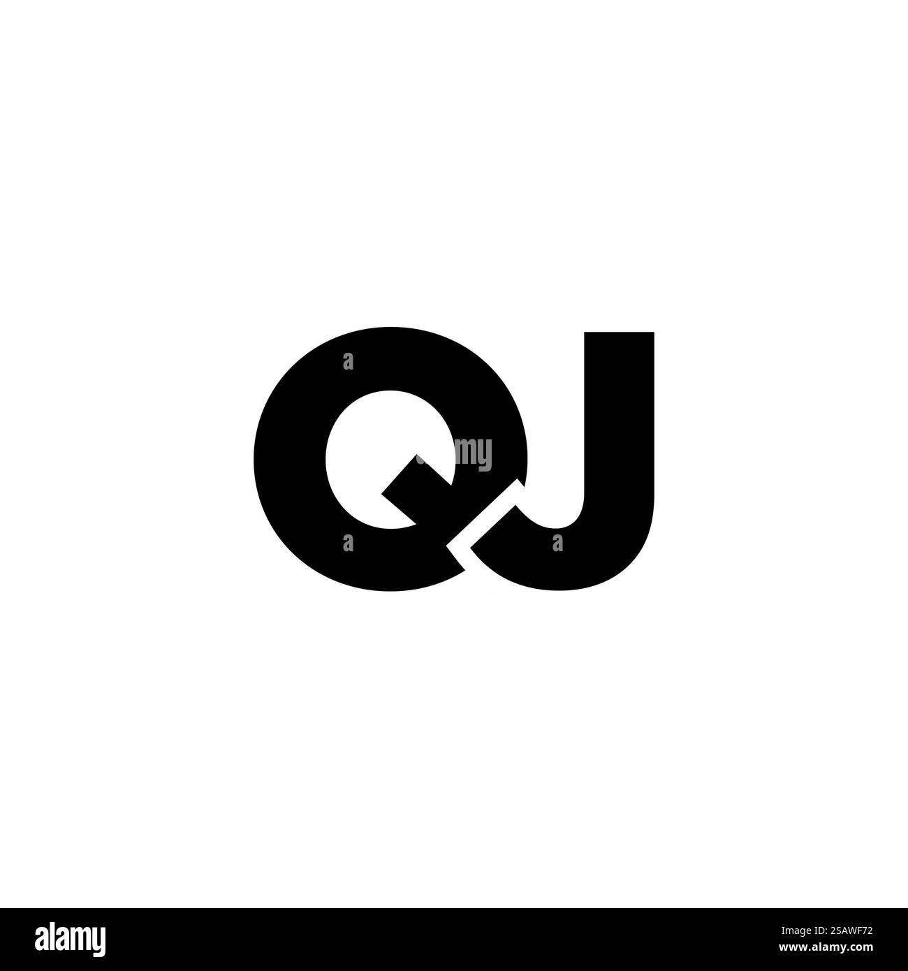 Trendy letter Q and J, QJ logo design template. Minimal monogram ...