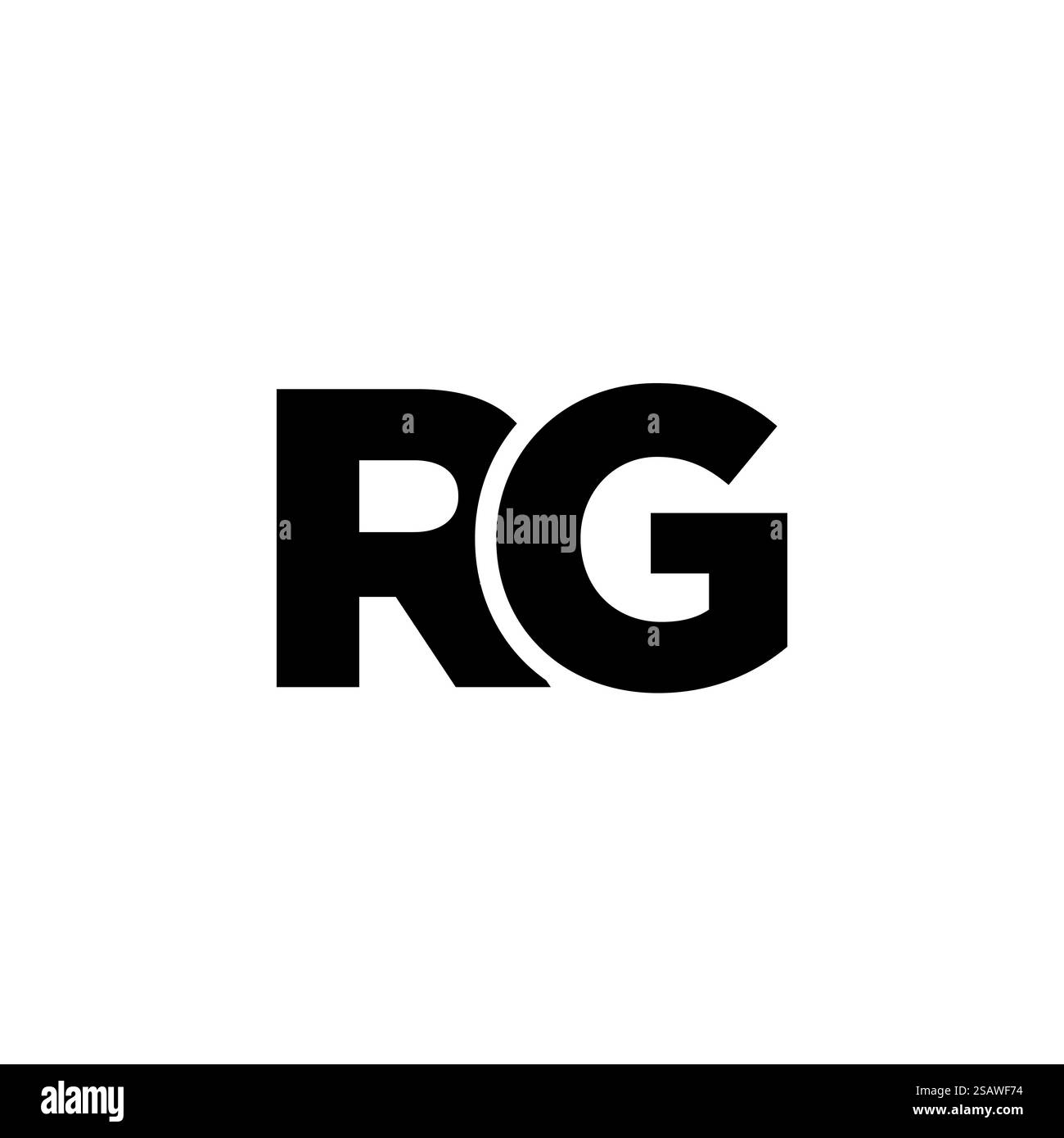 Trendy letter R and G, RG logo design template. Minimal monogram ...