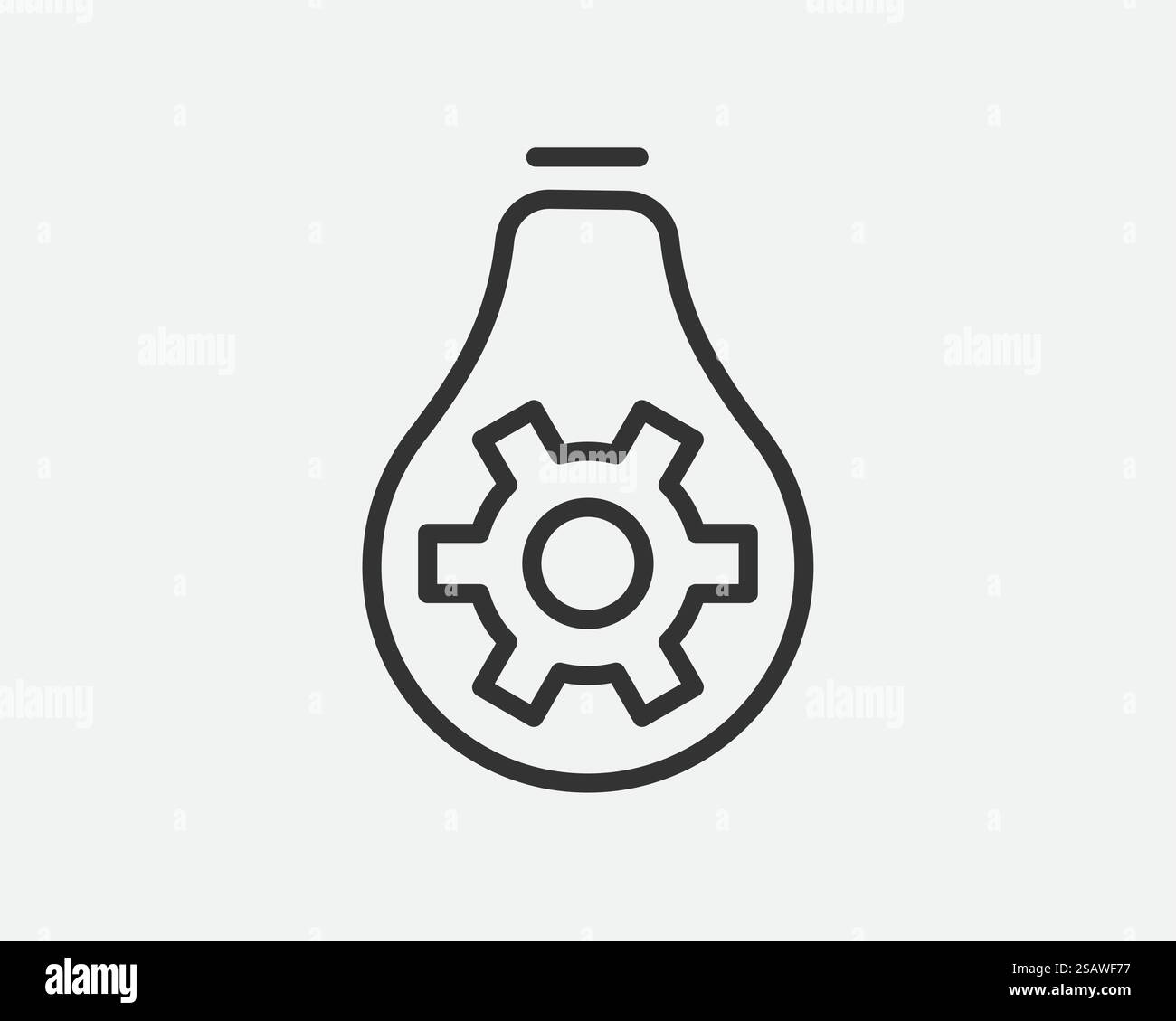 Light dimmer icon line flat trendy design. Electricity lamp saving ...