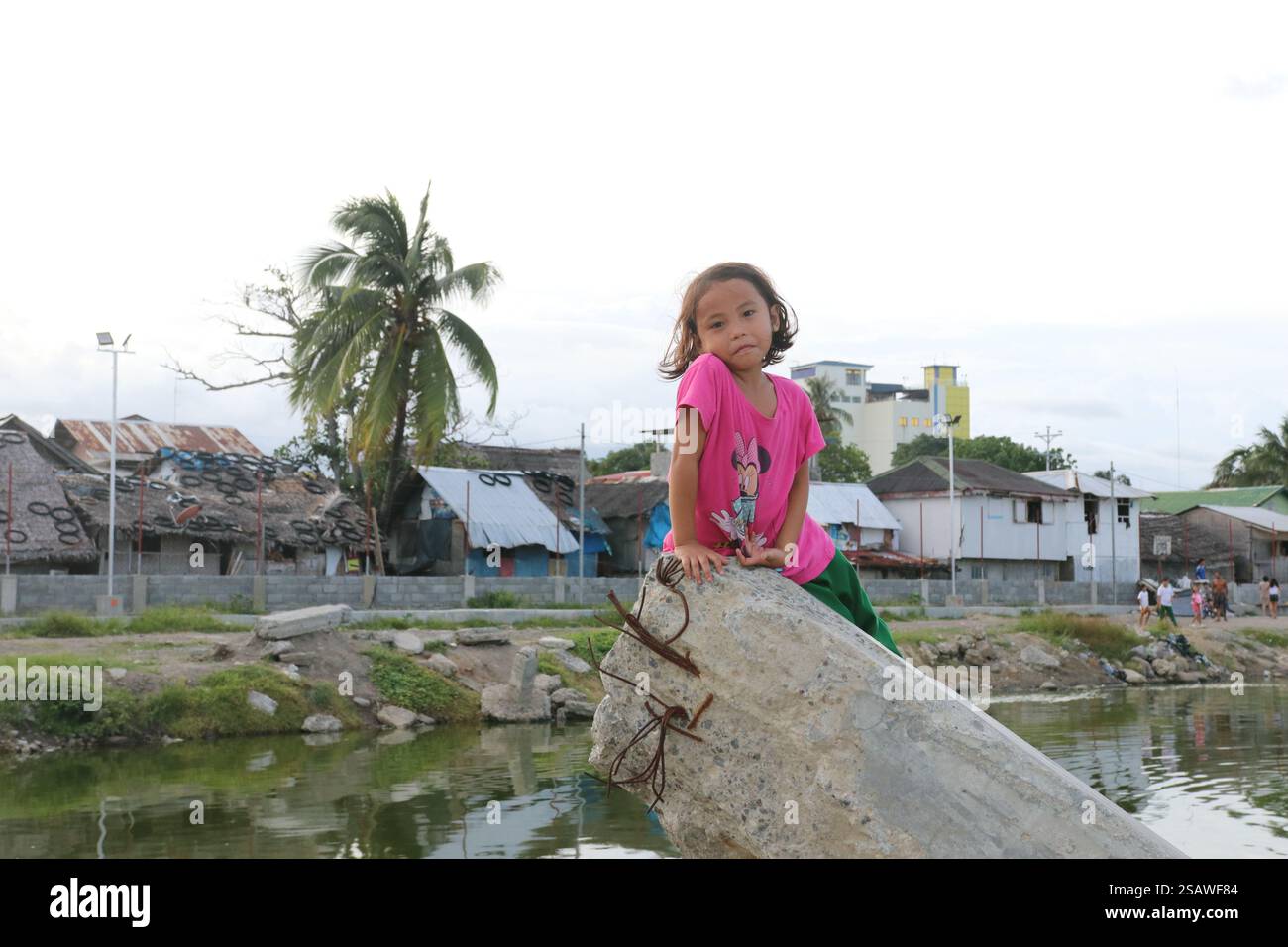 Dumaguete City, Negros Oriental, Philippines - January 30, 2025: A kid ...