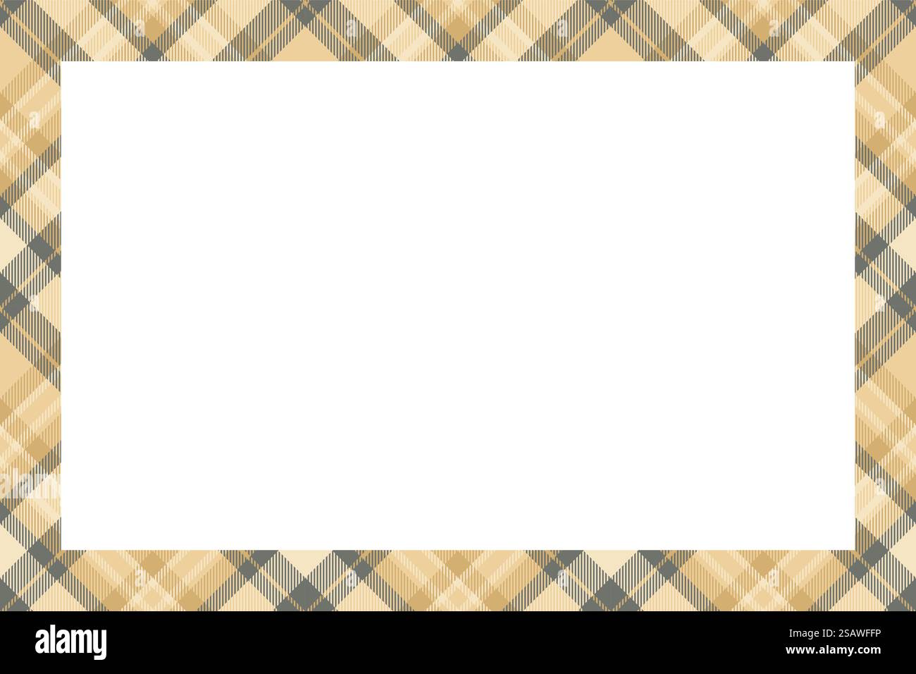 Vintage frame vector. Scottish border pattern retro style. Beauty empty ...
