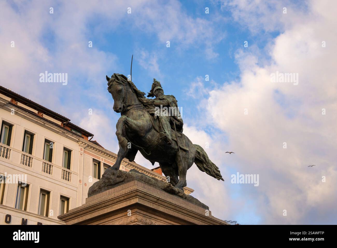 Statue of Bartolomeo Colleoni of 15th century. Renaissance monument on ...
