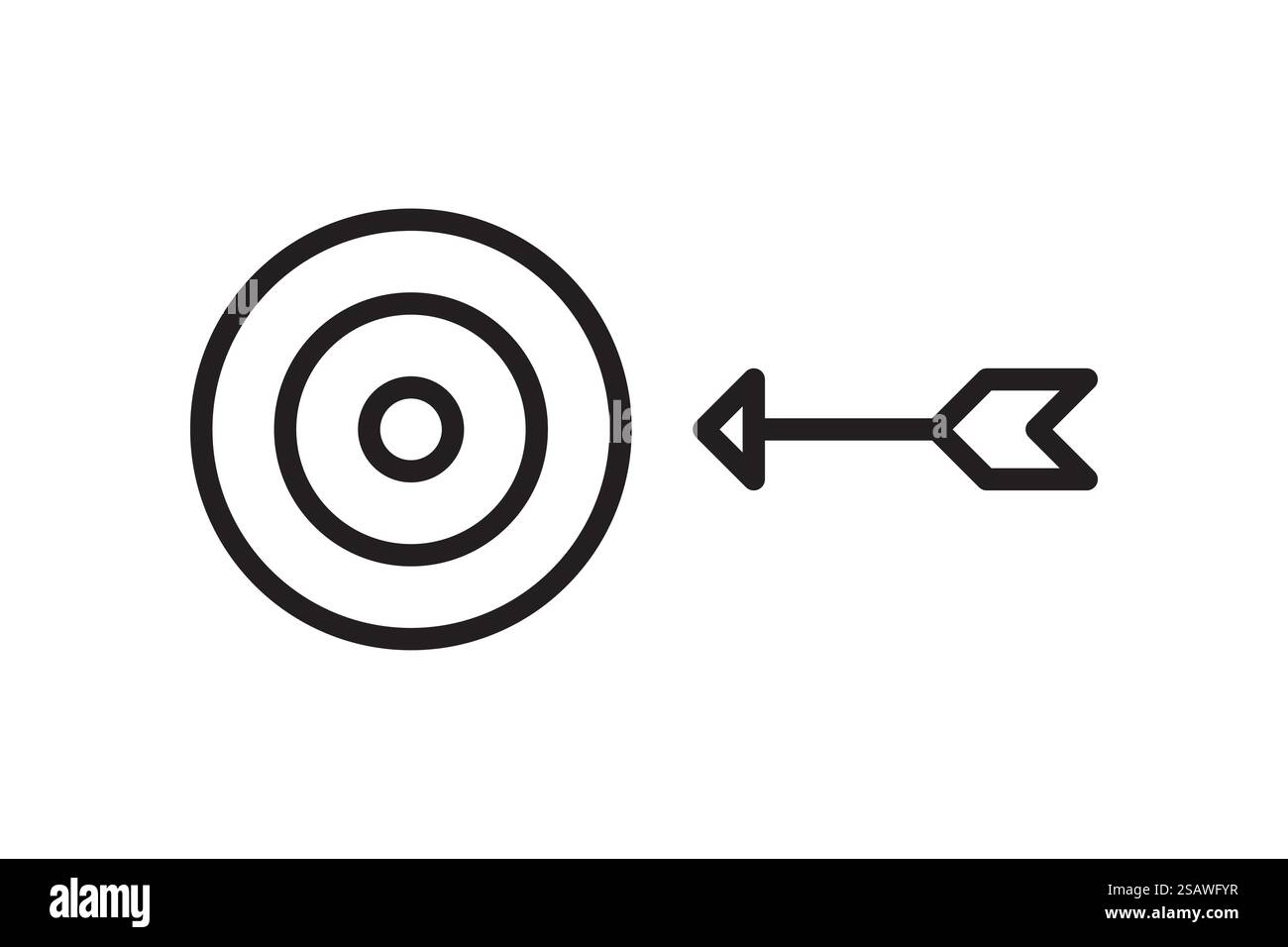 Arrow in target icon. Strategy symbol success. Vector illustration ...