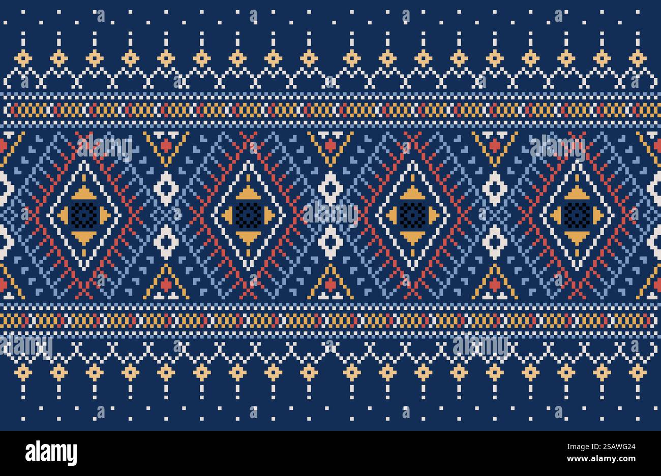 Knitting seamless patterns. Abstract geometric pattern design for ...