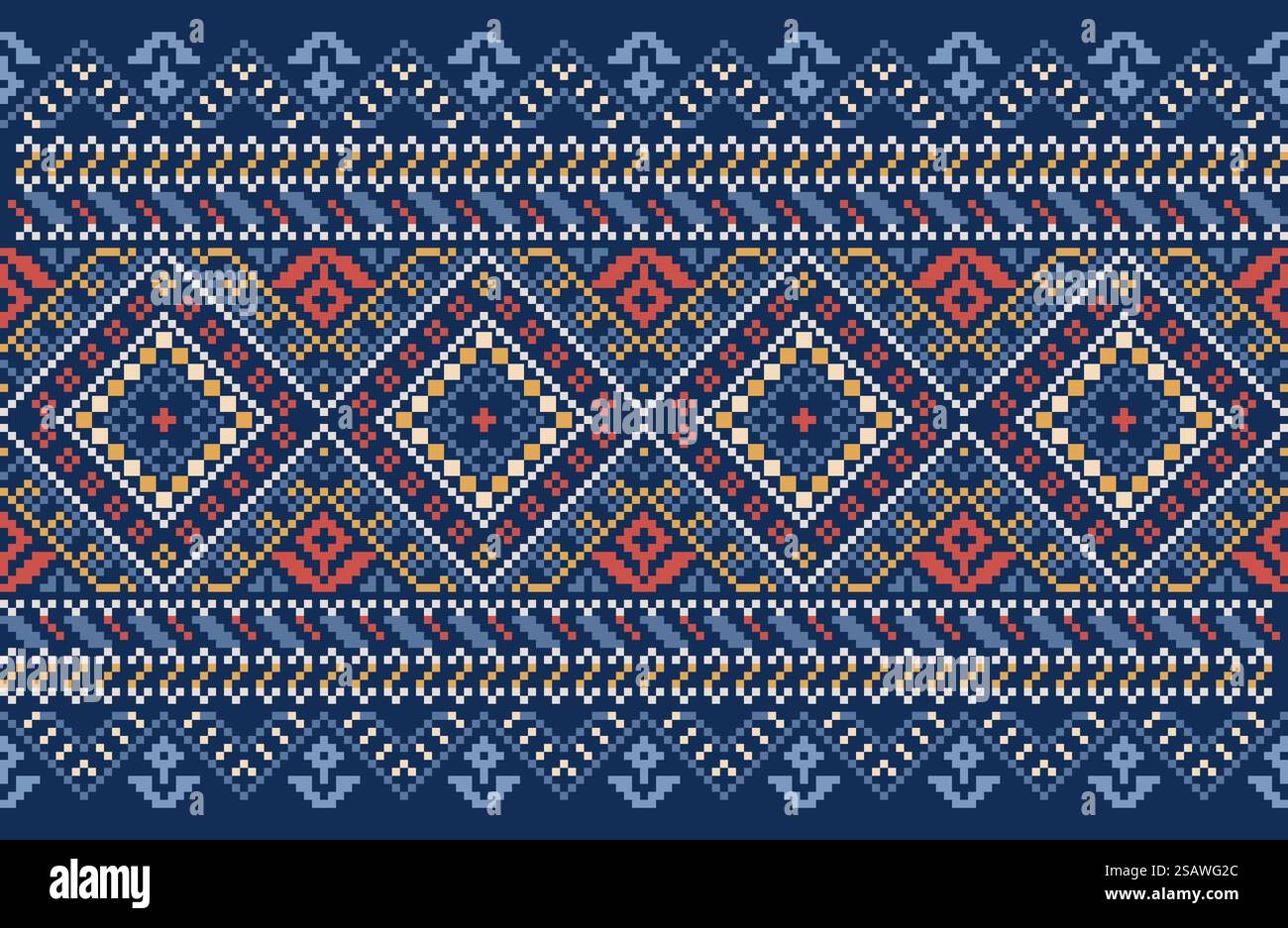 Knitting seamless patterns. Abstract geometric pattern design for ...