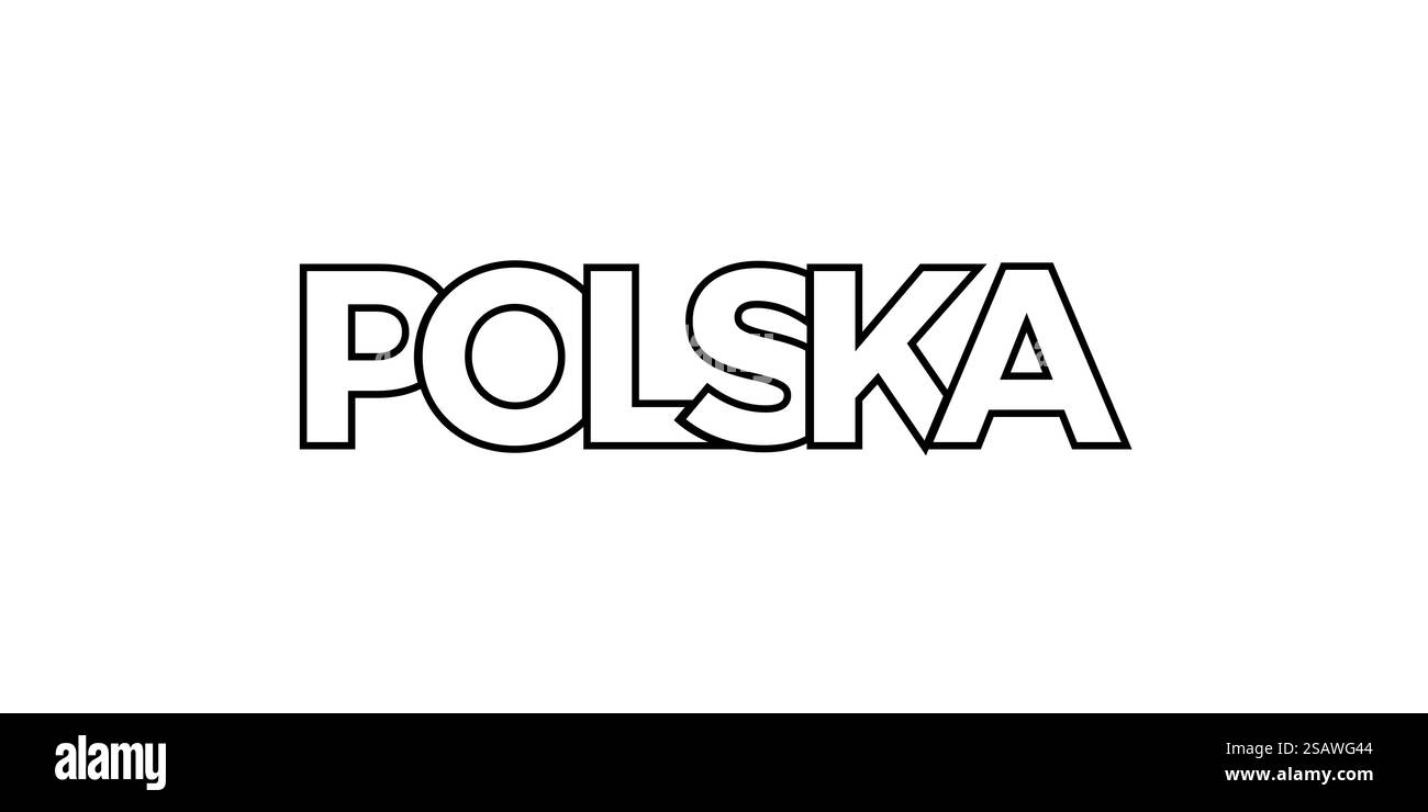 Poland emblem for print and web. Design features geometric style ...