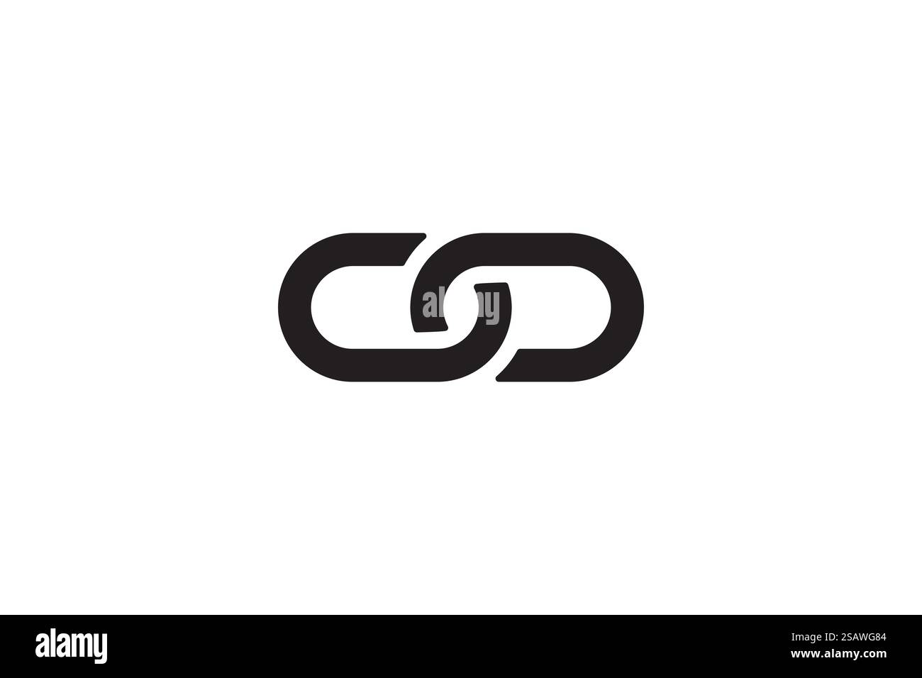 Chain link icon. Connection sign vector illustration. Linked interface ...