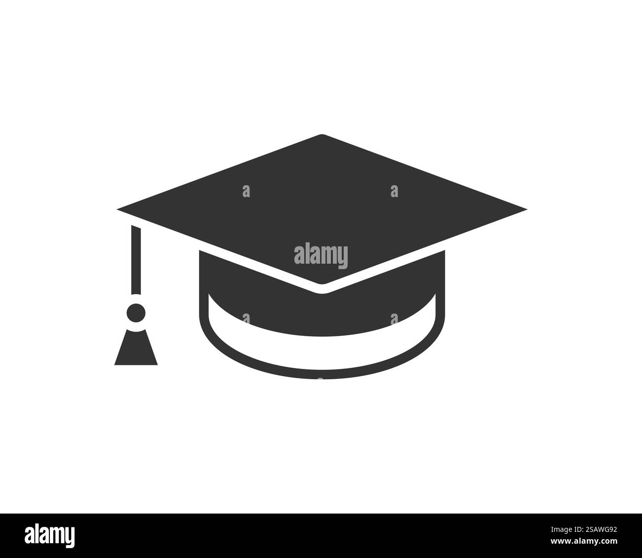 Education icon vector illustartion. College cap or graduate hat symbol ...