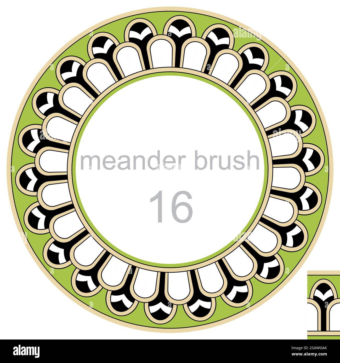 round frame ancient pattern, vector illustration. round frame ancient ...