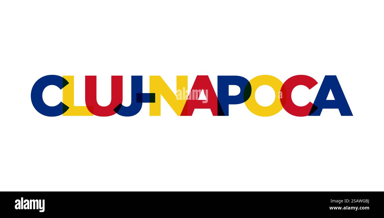 Cluj-Napoca in the Romania emblem for print and web. Design features ...