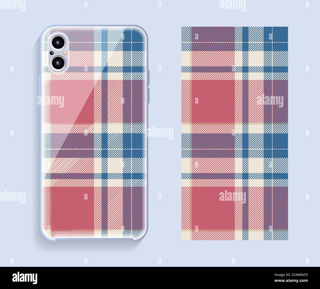 Smartphone cover design vector mockup. Template geometric pattern for ...