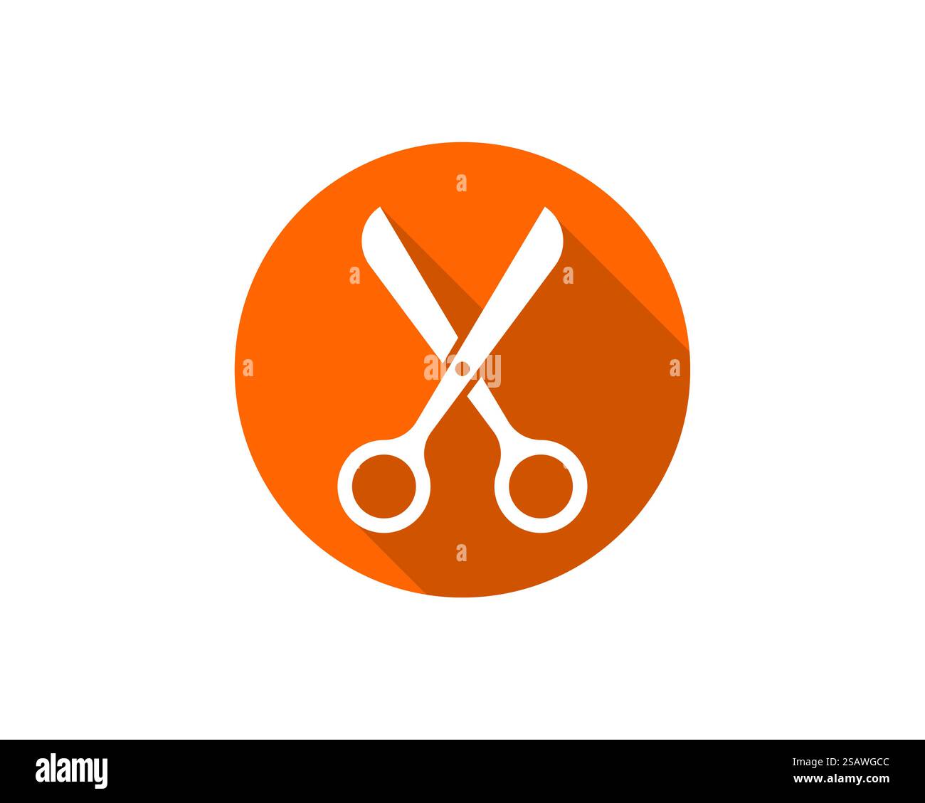 Scissor icon. Scissors vector design element or logo template. Isolated on white background ...