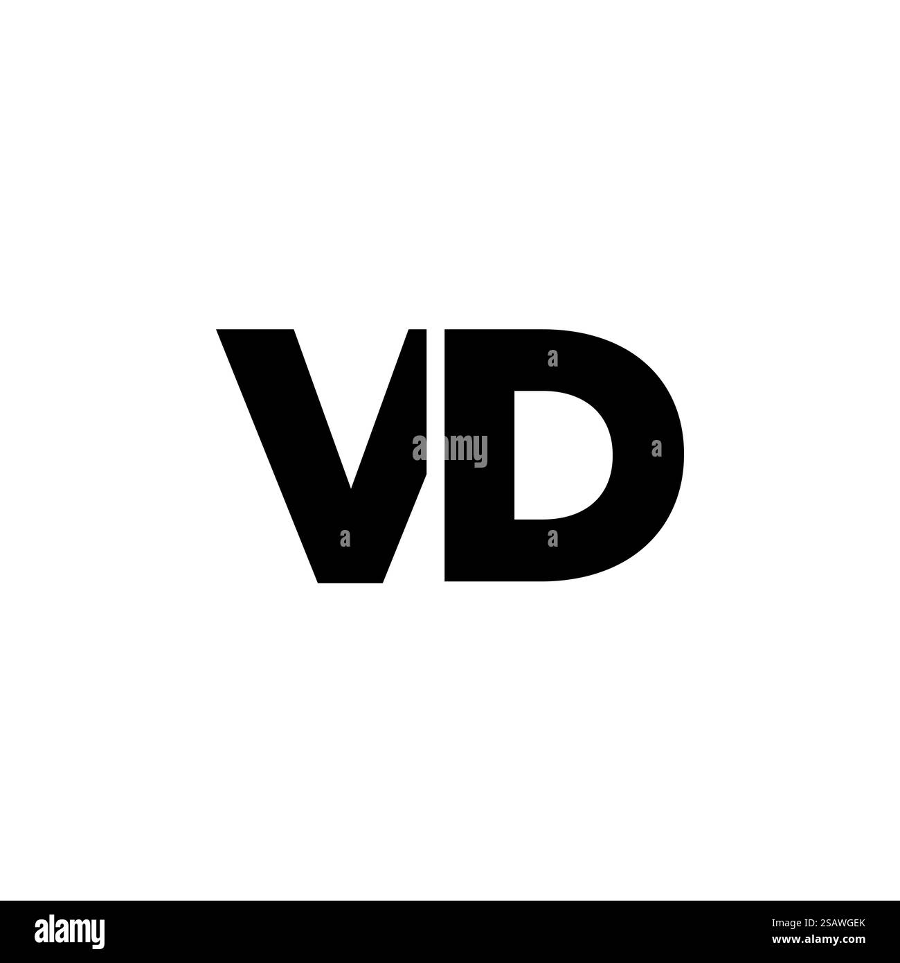 Trendy letter V and D, VD logo design template. Minimal monogram ...