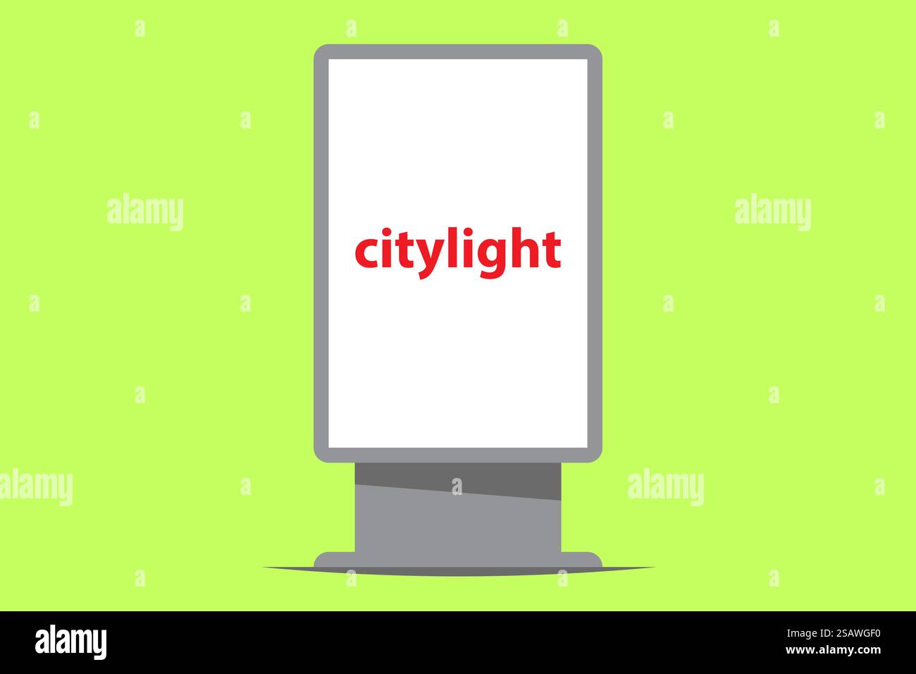 citylight outdoor advertising vector illustration. citylight outdoor ...