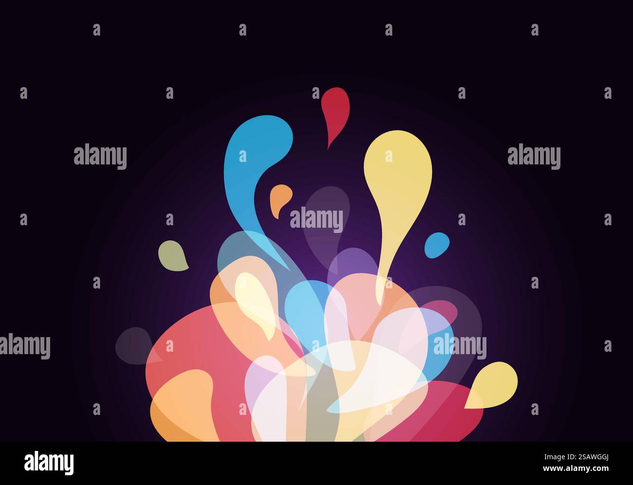 Amorphous abstract background. Formless design elements modern. Color splash vector. Fluid ...