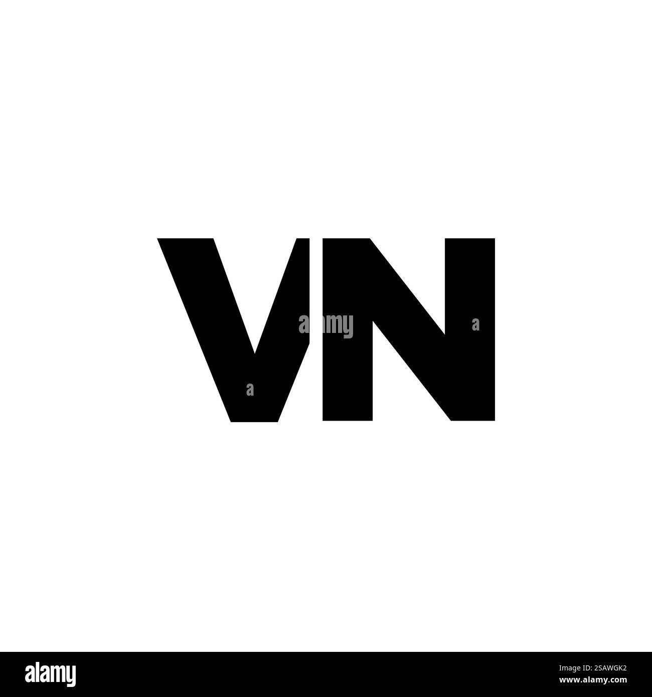 Trendy letter V and N, VN logo design template. Minimal monogram ...