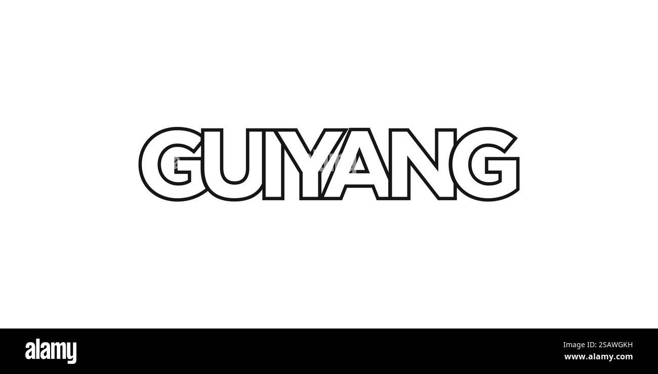 Guiyang in the China emblem for print and web. Design features ...