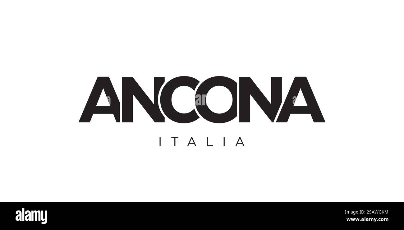 Ancona in the Italia emblem for print and web. Design features ...