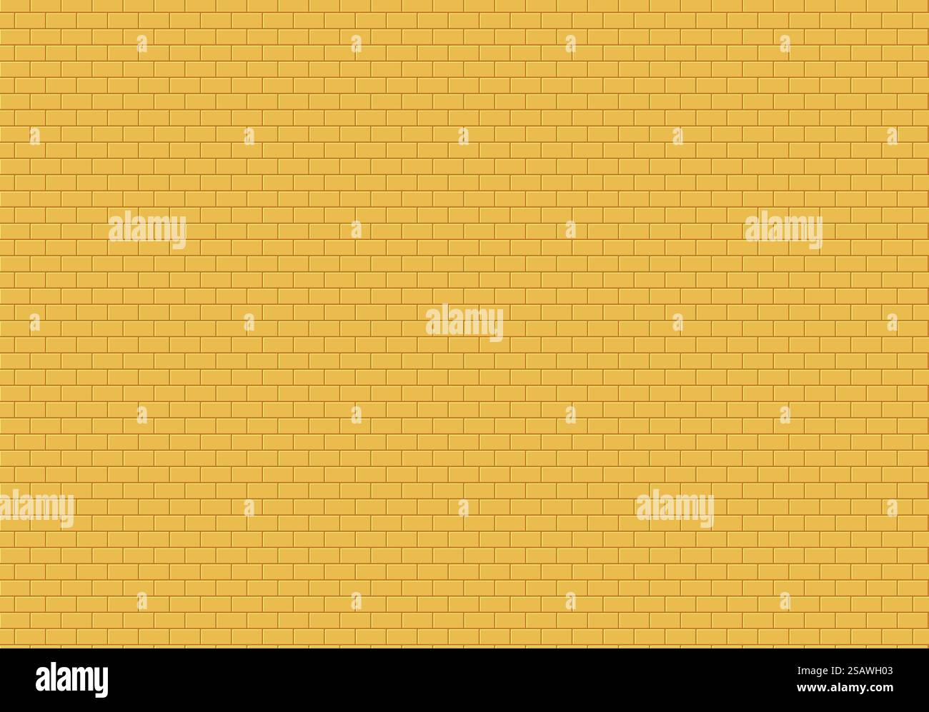 Gold brick wall background. Yellow bricks texture seamless pattern ...
