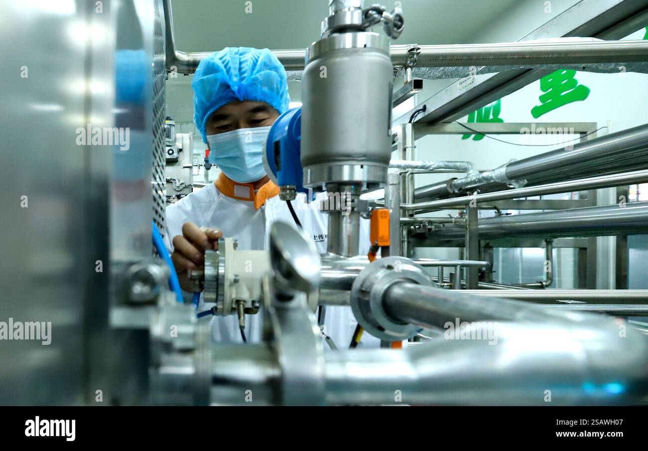 ZHANGYE, CHINA - JANUARY 31, 2025 - Staff members check the operation ...