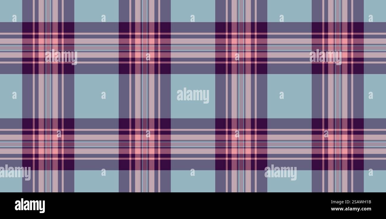Layer plaid seamless pattern, baby fabric textile vector. Folk check ...