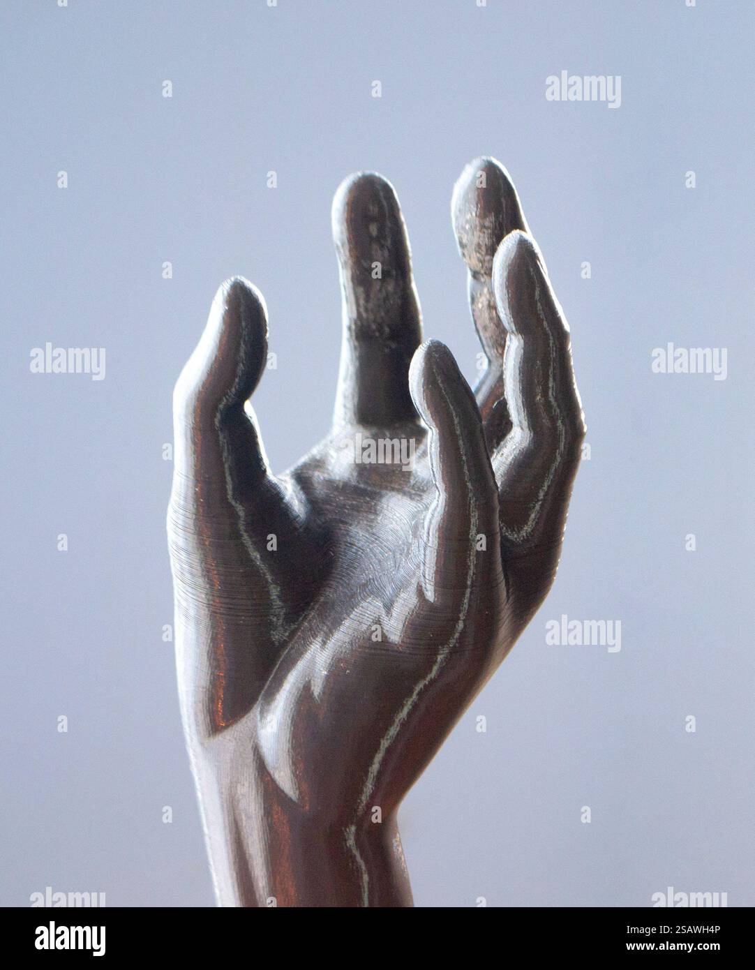 Art objects human hand printed on 3D printer. Interior model created on ...