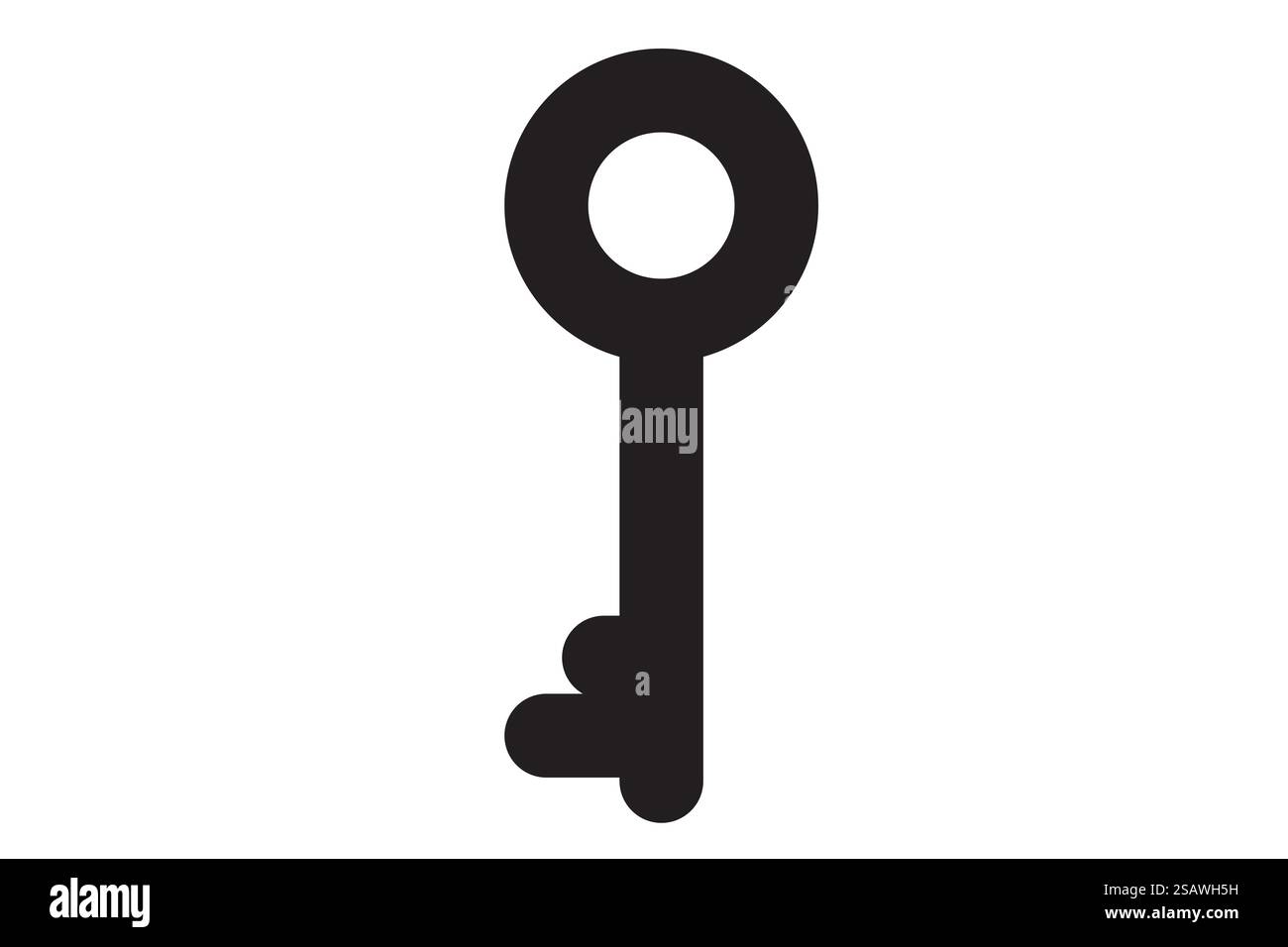 Key icon for lock and open door in house. Safety and security ...